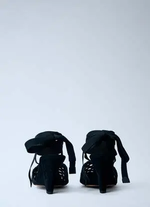 Jacquemus Woven Wedge Sandals With Tie Fastening