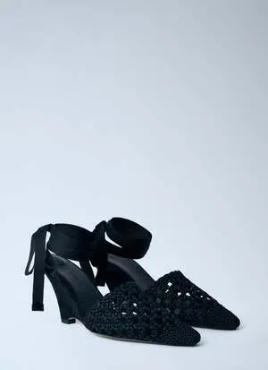 Jacquemus Woven Wedge Sandals With Tie Fastening