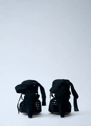 Jacquemus Woven Wedge Sandals With Tie Fastening