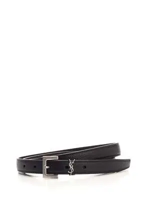 Saint Laurent Cassandre Belt - Black