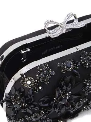 SELF-PORTRAIT Embellished Floral Clutch