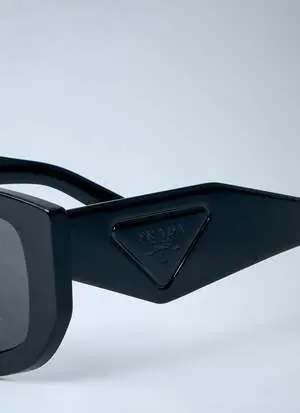 Prada Rectangle Sunglasses With Engraved Logo