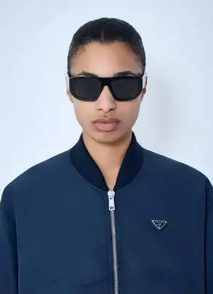 Prada Rectangle Sunglasses With Engraved Logo