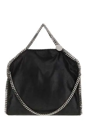 Stella McCartney Black Faux Leather Chain Shoulder Bag - Multicolor