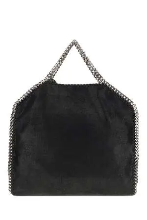 Stella McCartney Black Faux Leather Chain Shoulder Bag