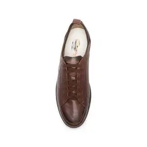 Santoni Calf Leather Lace-up Trainers - Multicolor
