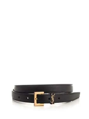 Saint Laurent Cassandre Belt - Black