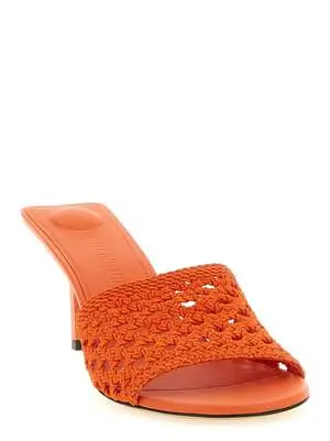 Jacquemus Les Mules Cubisto Braided Raffia Sandals With Lambskin Insole