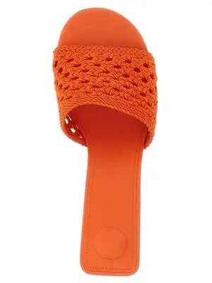 Jacquemus Les Mules Cubisto Braided Raffia Sandals With Lambskin Insole
