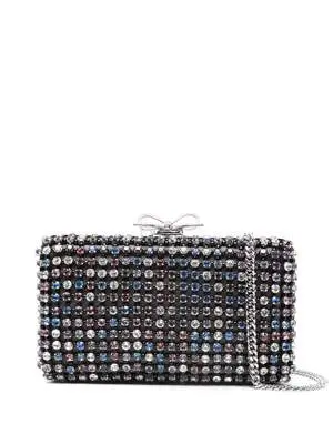 SELF-PORTRAIT SELF-PORTRAIT Embellished Clutch With Bow Detail And Chain Strap Multicolor