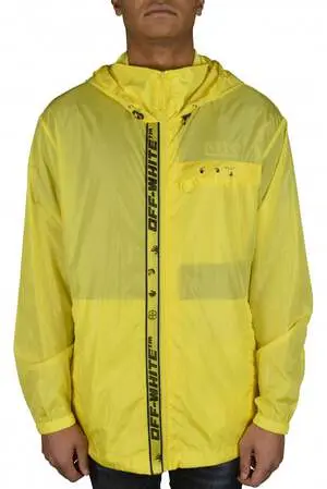 Off-White Logo Print Hooded Windbreaker