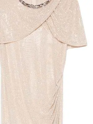 SELF-PORTRAIT Embellished Draped Maxi Dress - Multicolor
