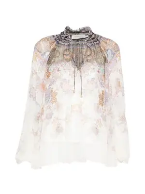 Zimmermann Luna Billow Blouse - Multicolor