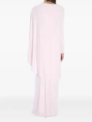 SELF-PORTRAIT Asymmetrical Draped Long Sleeve Gown