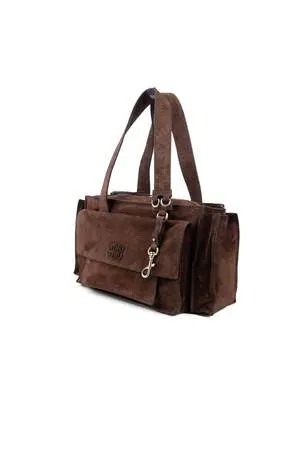 Miu Miu Suede Shopper Bag - Multicolor