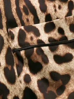 Dolce & Gabbana Leopard Print Silk Shirt With Belt