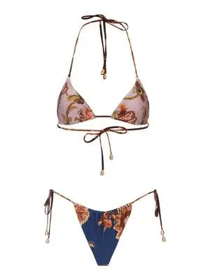 Zimmermann Aster Section Triangle Bikini - Multicolor