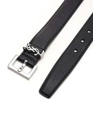 Saint Laurent Monogram Belt - Black