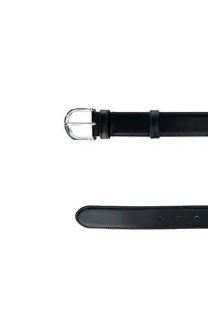 Prada Leather Belt With Silver Tone Buckle - Multicolor