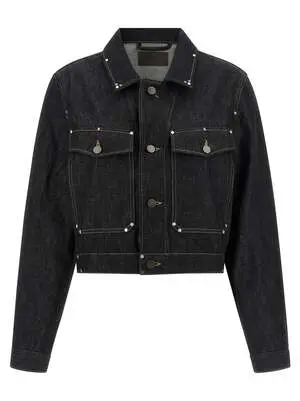 LEMAIRE Lemiare Denim Blouson With Rivets And Contrast Stitching