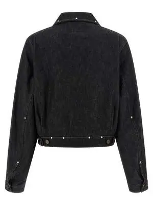LEMAIRE Lemiare Denim Blouson With Rivets And Contrast Stitching