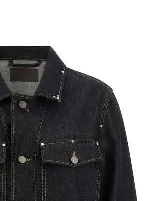 LEMAIRE Lemiare Denim Blouson With Rivets And Contrast Stitching