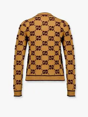 Gucci Wool Gg Inlay Cardigan - Multicolor