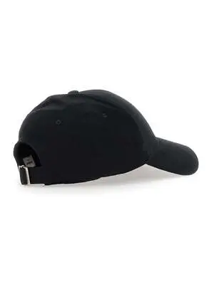Saint Laurent Baseball Cap With Maxi Logo - Black