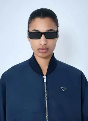 Prada Rectangular Sunglasses With Wide Temples