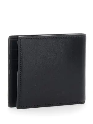 Dolce & Gabbana Bi-fold Wallet With Logo Plate In Leather For