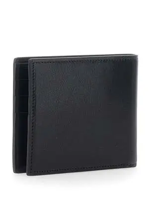 Dolce & Gabbana Black Bi-fold Wallet With Logo Plate In Leather For - Multicolor