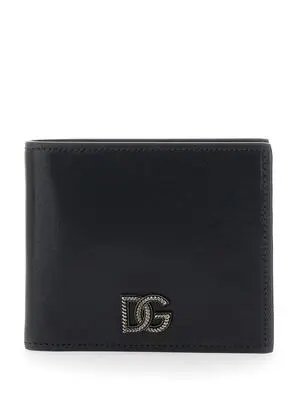 Dolce & Gabbana Bi-fold Wallet With Logo Plate In Leather For - Multicolor