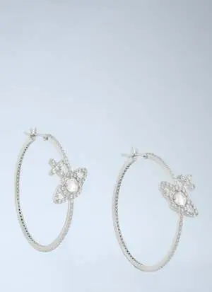 VIVIENNE WESTWOOD Olympia Hoop Earrings - Silver