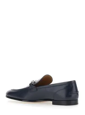 Gucci Blue Leather Loafers With Horsebit Detail - Multicolor