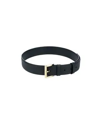 Prada Leather Belt With Gold Tone Buckle - Multicolor