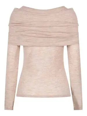 Max Mara Lightweight Cashmere Sweater With Removable Wrap Detail - Multicolor