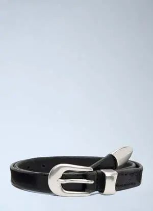 Our Legacy Curved Buckle Belt - Black