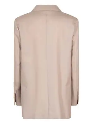 Max Mara Double-breasted Wool Blend Blazer - Multicolor