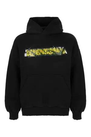 Balenciaga Logo Graphic Hoodie - Multicolor