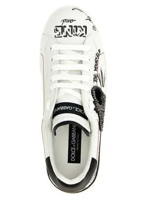 Dolce & Gabbana Portofino' Sneakers With Jewel Detail