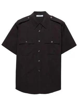 Prada Short-sleeved Poplin Utility Shirt