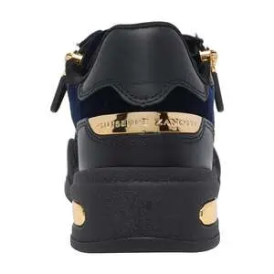 GIUSEPPE ZANOTTI Leather Zip-up And Lace-up Sneakers - Black