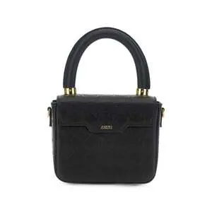 Amiri Leather Mini Bag With Stud Embellishments And Logo Plaque - Black