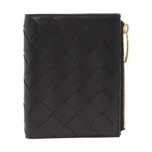 Bottega Veneta Small Bi-fold Zip Wallet - Black