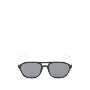 Gucci GUCCI Black Logo Detail Oval Frame Sunglasses Black