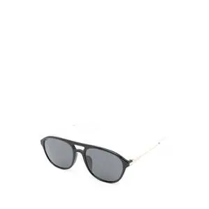 Gucci Logo Detail Oval Frame Sunglasses - Black