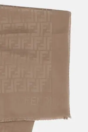 Fendi Silk Jacquard Stole With Ff Motif