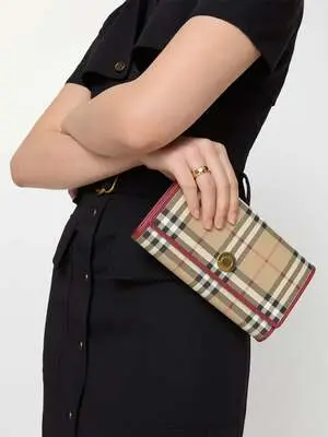 Burberry Check Chain Strap Wallet - Multicolor