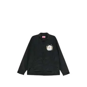 Kenzo Graphic Print Shirt Jacket - Black