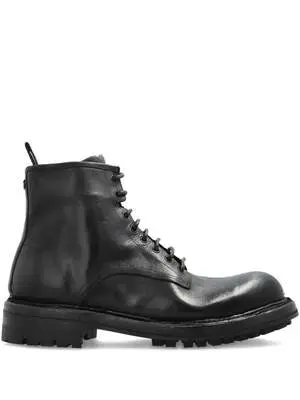 Dolce & Gabbana Leather Lace-up Boots - Black